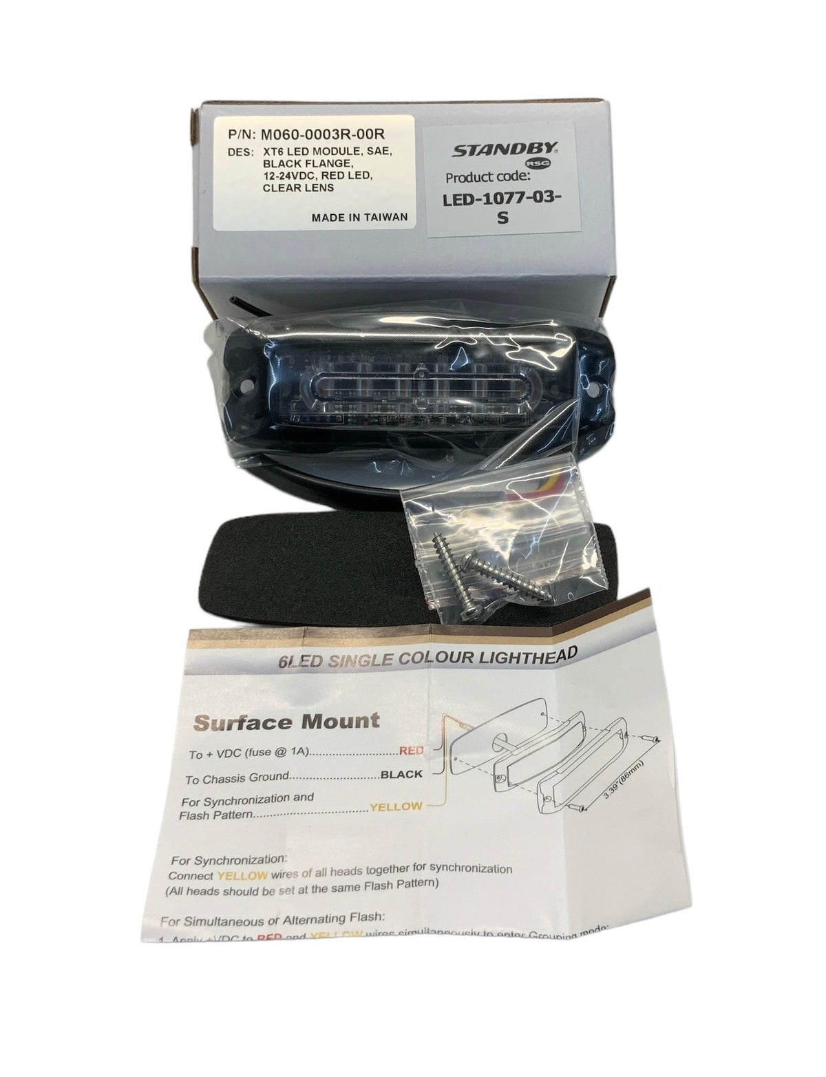 RSG Xtreme Slim 6 RED LED Module Black Flange 16 Patterns — SV Lights