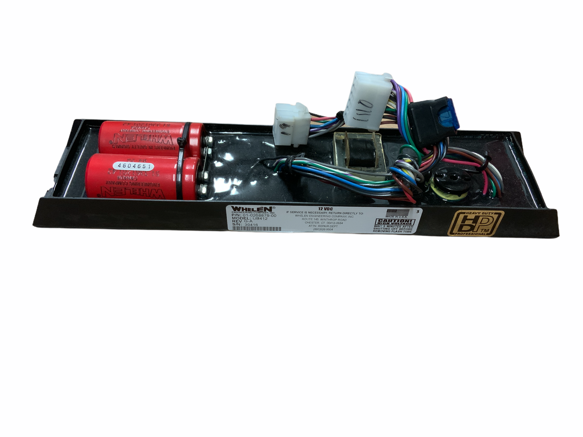 Whelen Edge Ultra 9M Lightbar UB412 Strobe Power Supply Woodway 12v ...