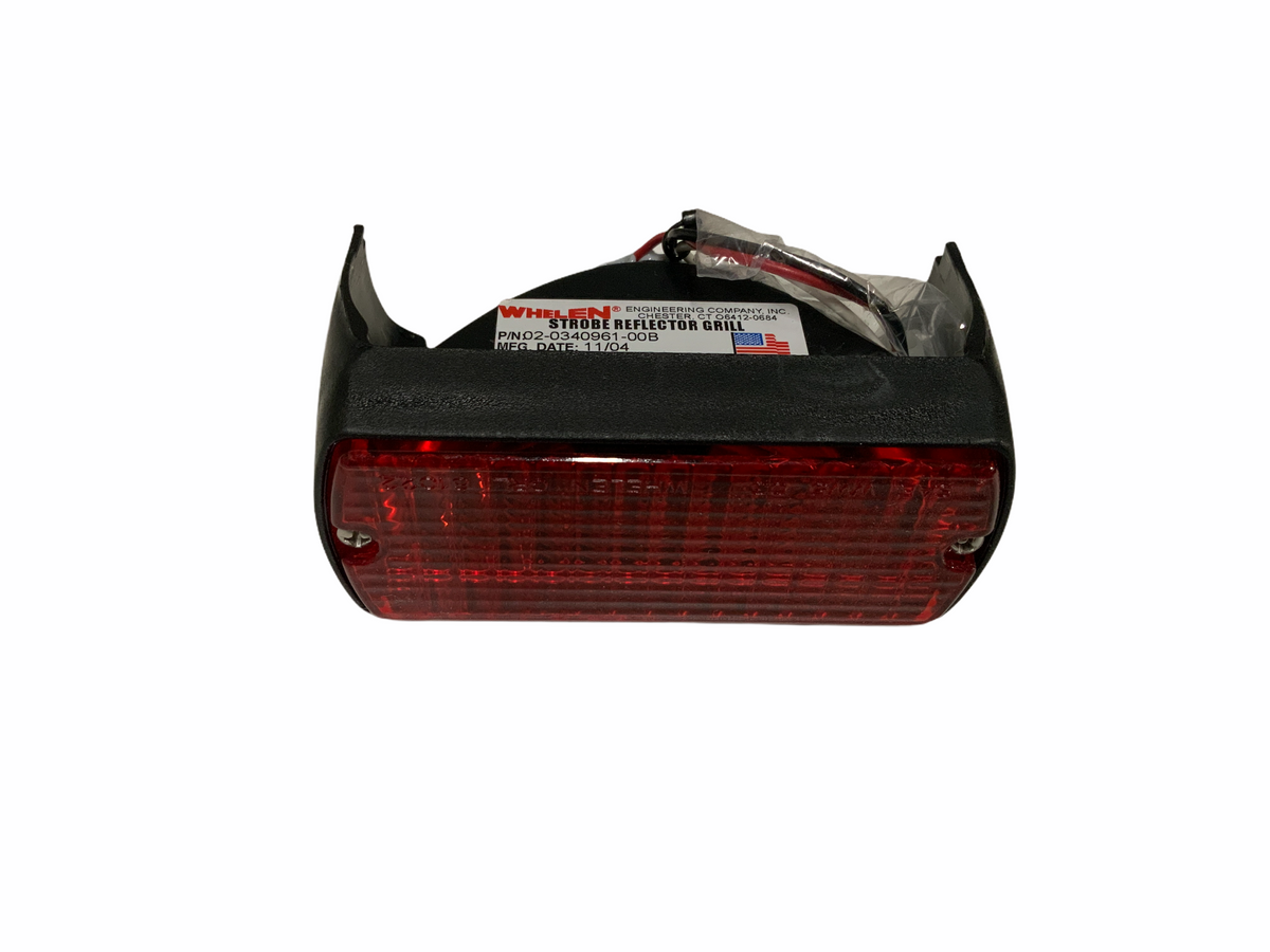 New Whelen RED Strobe Reflector Grill 02-0340961-00B Strobe Unit — SV ...